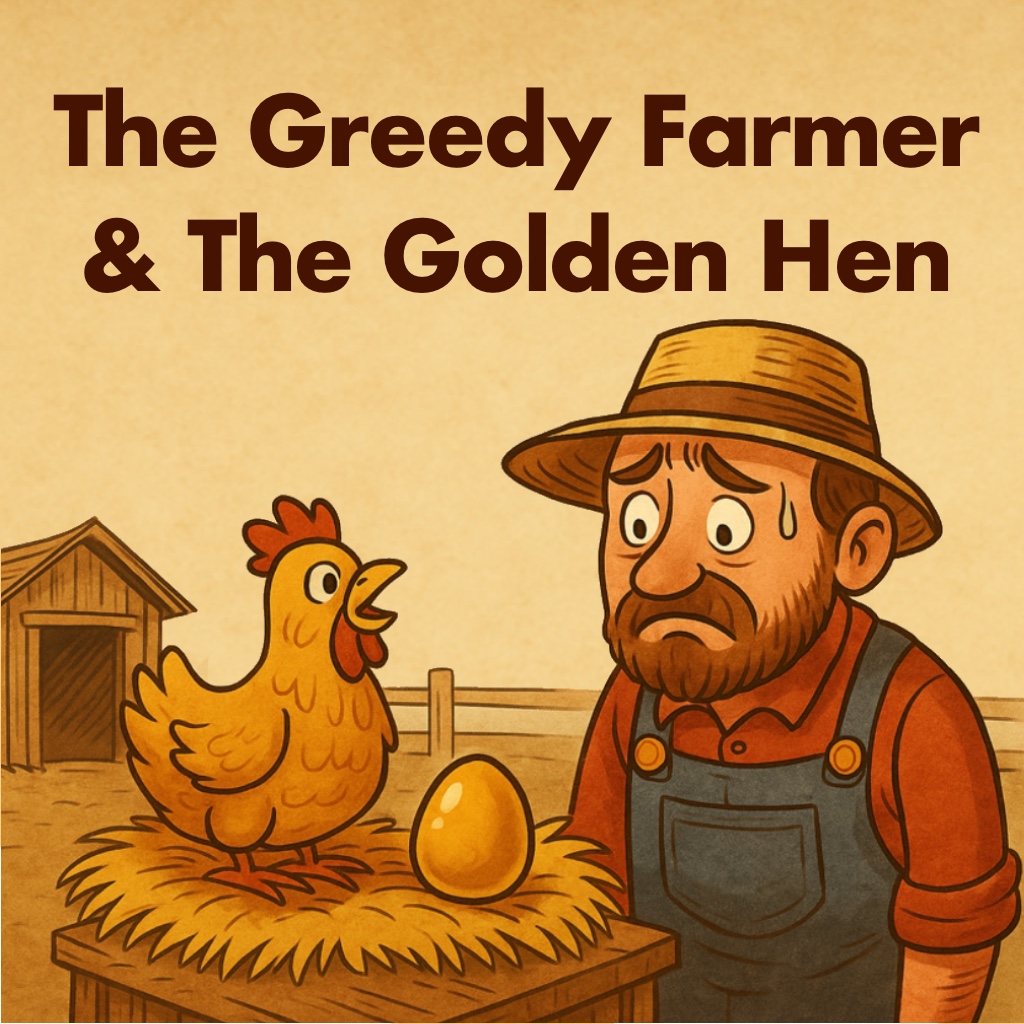 The Greedy Farmer and the Golden Hen 貪心的農夫與金雞 – 聽故事學英文